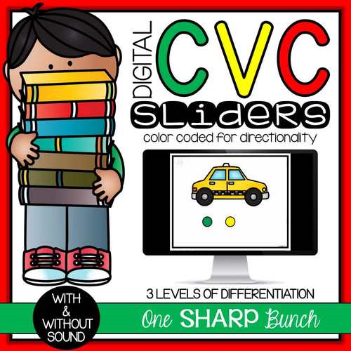 Decodable Digital CVC Word Sliders Segmenting Blending Sounds Fluency ...