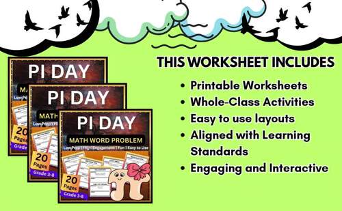 Pi Day Circle Math Activities | Word Problems, Area & Circumference ...