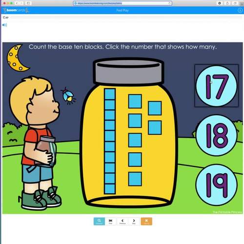 Base Ten Numbers 11-19 | Boom Cards for Kindergarten Distance Learning