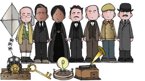 American Heroes clip art 2 '25, Historical Figures clipart, inventors ...