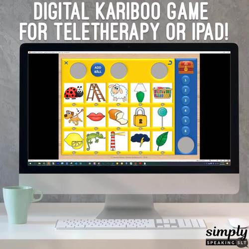 Digital Cariboo Editable Game for Teletherapy & iPad : No Print Speech ...