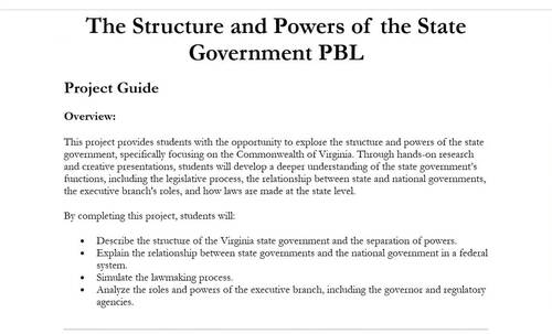 The Structure and Powers of the State Government Project | TPT