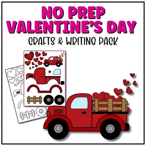 Delivery Truck Craft | Valentine Writing Activity & Cut and Paste Craft