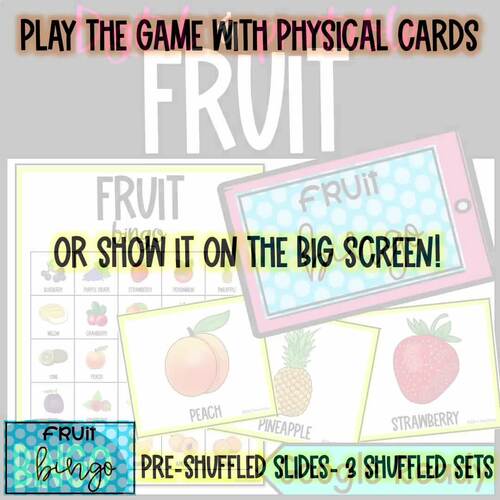 Fruit Bingo Game l Learn Names of Fruit Activity l Fruit Game by DN ...