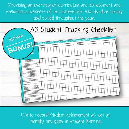 V9 Australian Curriculum ENGLISH ACHIEVEMENT STANDARD CHECKLISTS - YEAR 9