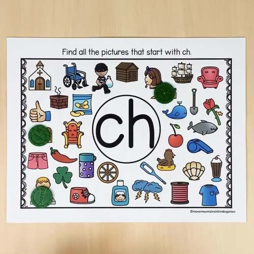 I Spy Digraph Mats by Move Mountains in Kindergarten | TPT