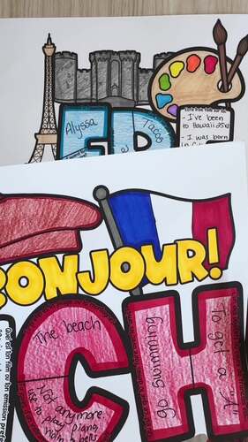 French All About Me Craft, Tout sur moi, Me Voici, Beginning of Year ...