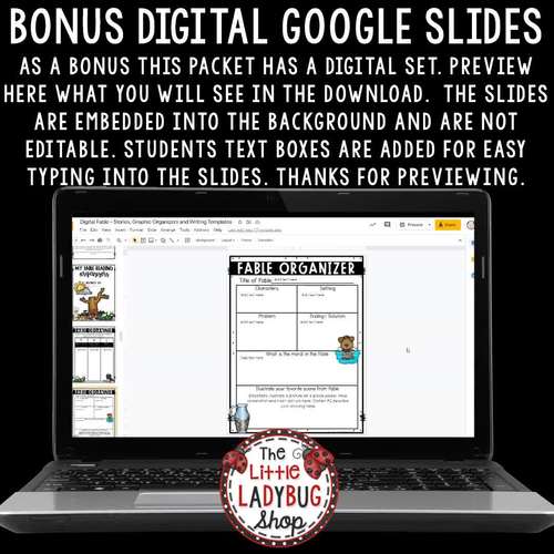 Digital Aesop's Fables Activities: Reading Passages & Writing Graphic ...