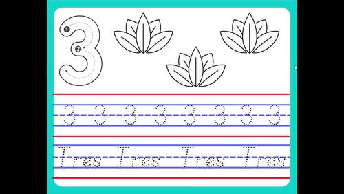 Spanish Numbers 1-10 for k & Prek kids to Color Trace & Count Numbers ...