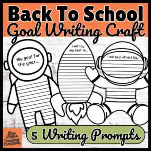 Back to School Writing Craft GOAL Setting Activity & Space Theme ...