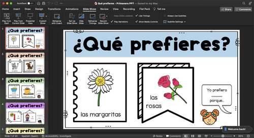 ¿Qué Prefieres? Spanish Would You Rather? Morning Meeting Movement ...