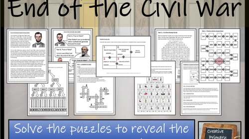 End of the Civil War & Lincoln Assassination Escape Room Activity