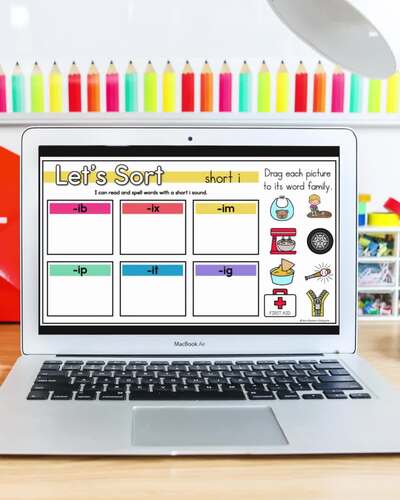CVC Word Families Activity- Digital Sorting Slides for PowerPoint ...