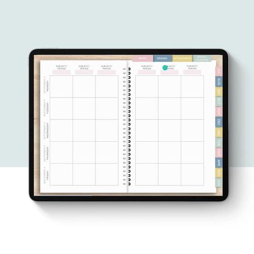 Digital Teacher Planner for 2024-2025 + Undated Version (works with ...