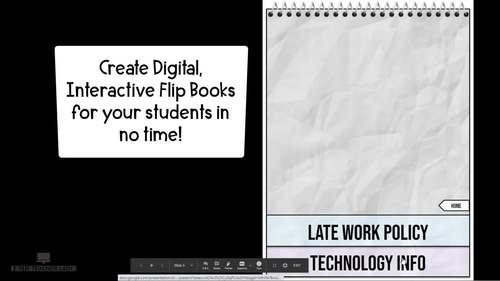 Digital Flipbook Templates - Interactive Notebook Slides | Back to School