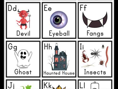Halloween Alphabet Flashcards | Print and Digital | A-Z | PDF PNG ...