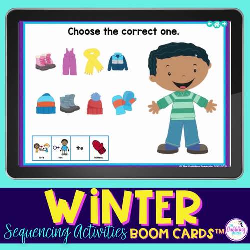 Winter-Themed Picture Sequencing Boom Cards Language Activities | TpT
