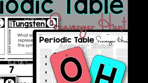 Periodic Table Scavenger Hunt Activity in Digital and Print | TPT