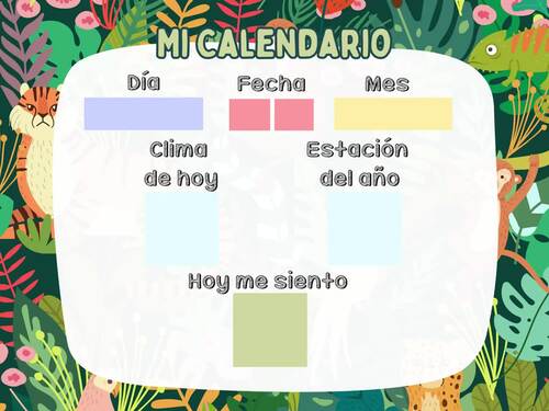 Perpetual Daily Calendar in Spanish For Kids by Creative Learning Ideas ...