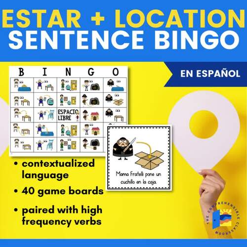 Estar + location LOTERIA/BINGO in Spanish with sentences | TPT