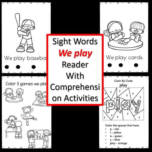 We Play Sight Word Reader Comprehension Activities by Pint Size Learners