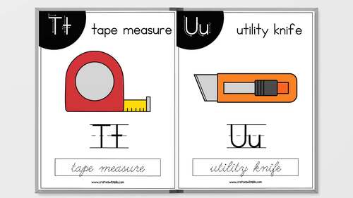 Tools A-Z Poster Tracing Writing Prompt Activities Morning Work | TPT