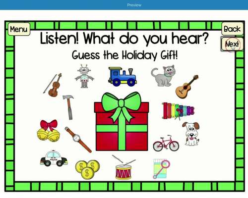 Listen! What Do You Hear? Guess the Gift Boom Cards™ Holiday Listening ...
