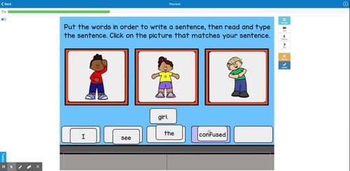 SEL Digital Resource Build a Sentence Typing Practice Activity Boom Cards™