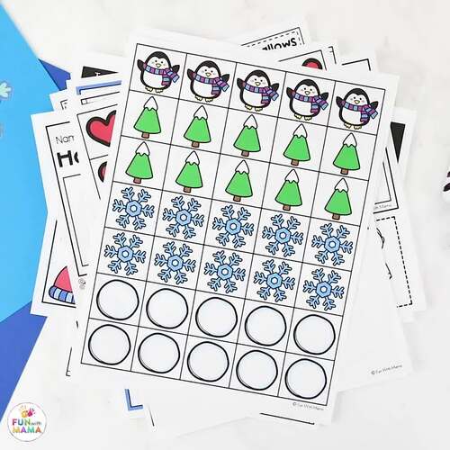 Winter Activities Pack for Kindergarten Math & Literacy Centers | TPT