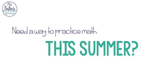 Summer Math End of Year Packet Math Review for First Grade by Mrs Balius