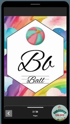 Alphabet posters watercolor bright rainbow classroom decor | TPT