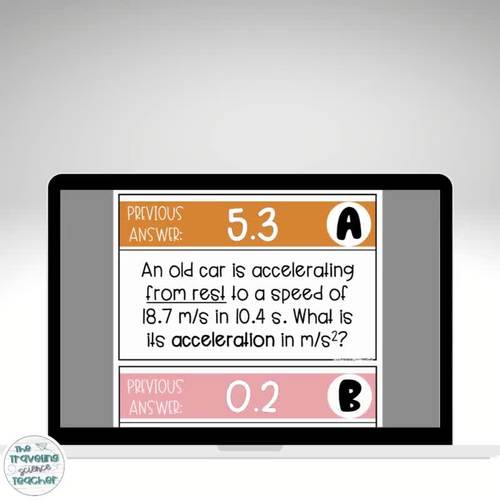 Acceleration Scavenger Hunt Digital and Printable Activity | TPT