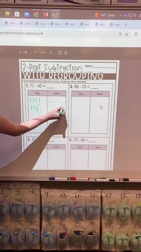 Two Digit Subtraction Regrouping by Teaching with Kaylee B | TPT