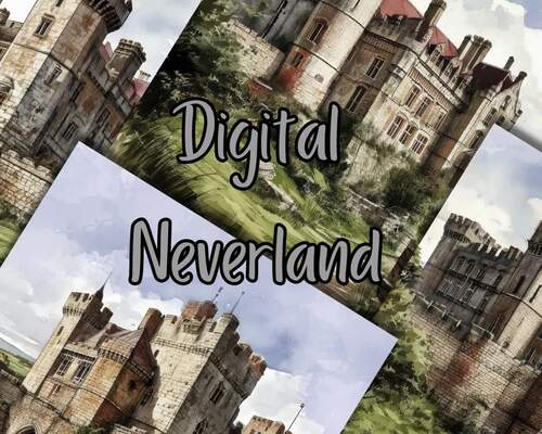 Watercolor Medieval Castle Clip Art Set, Ancient British Castles ...