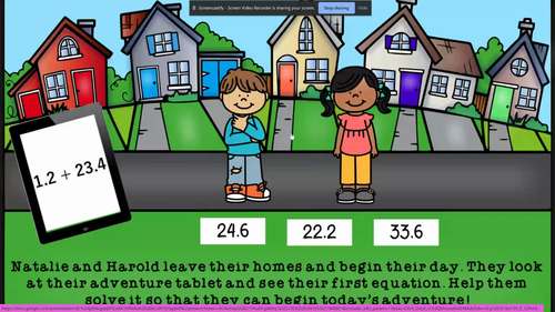 Adding, Subtracting, Multiplying, Dividing Decimals 5th Grade Math Game ...