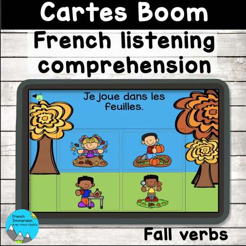 French verbs Fall activities listening comprehension on Boom | TPT