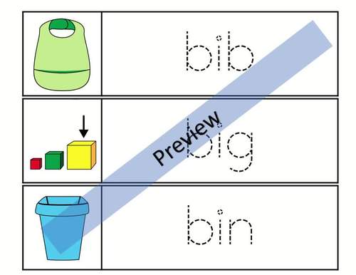 CVC Words Trace the Words- Phonics- Reading- SPED & Autism Resources