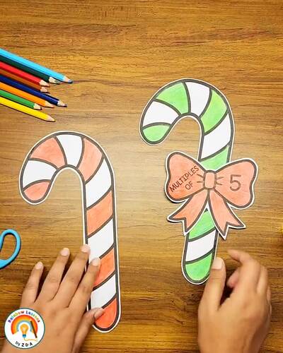 Christmas Math Crafts | Factors and Multiples Game | Christmas Math ...