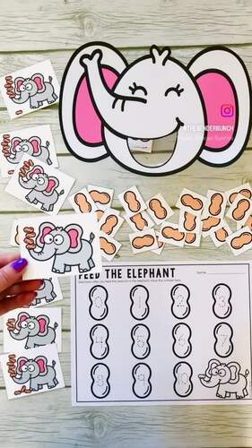 Feed the Elephant - Hands On Counting Practice for 0 - 10 | TPT