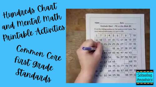 Hundreds Chart Packet - Printable Counting, Numbers, More, Less, Math ...