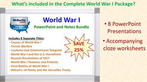 World War I PowerPoint and Notes Bundle by MrBerlin | TPT