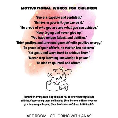 kindness coloring pages with Motivational Words to Read and Trace for Kids