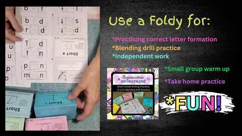 CVC Blending Drill & Vowel Formation Practice Foldy | TPT