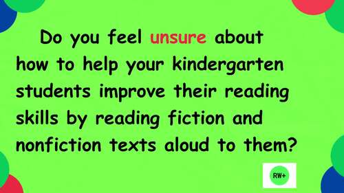 Read Aloud - Basic - Kindergarten by readingwarmupsandmore | TPT