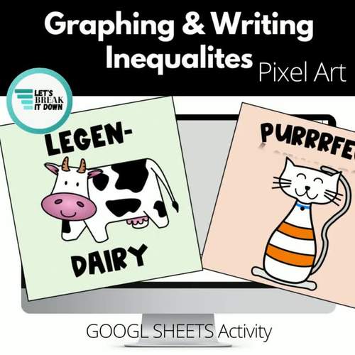 Writing and Graphing Inequalities Picture Pixel Art | Distance Learning