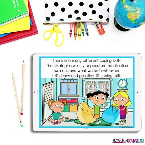 Coping Skills Lesson, Self-Regulation Activities Counseling & SEL