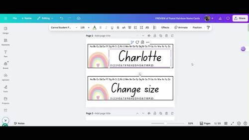 Editable Pastel Rainbow Nameplates | Student Desk Name Tag Card | Canva ...