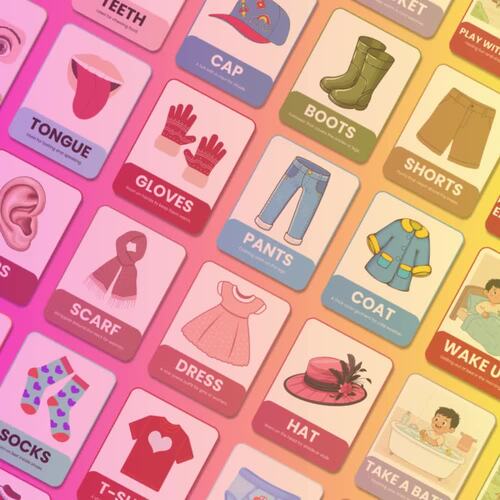 Everyday Life Flashcards Bundle: Printable Learning Cards for Kids