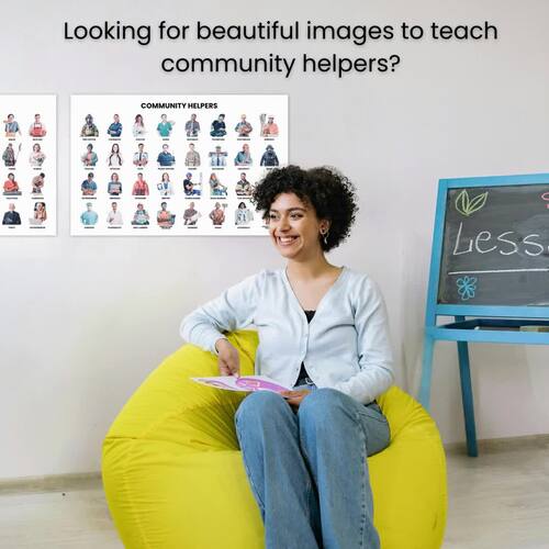 Community Helpers & Occupations | Watercolor Educational Posters | 64 Jobs