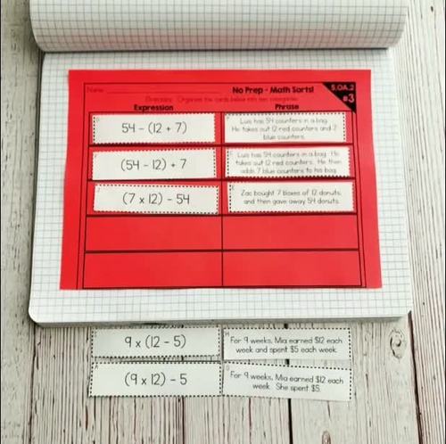 Math Interactive Notebook 5th Grade Order of Operations, Algebraic ...